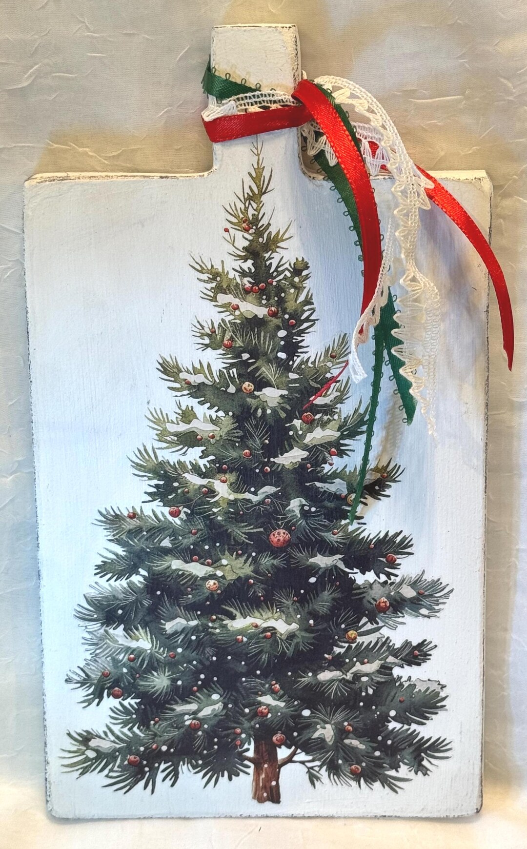 Christmas Wood Cutting Board With Tree - Etsy
