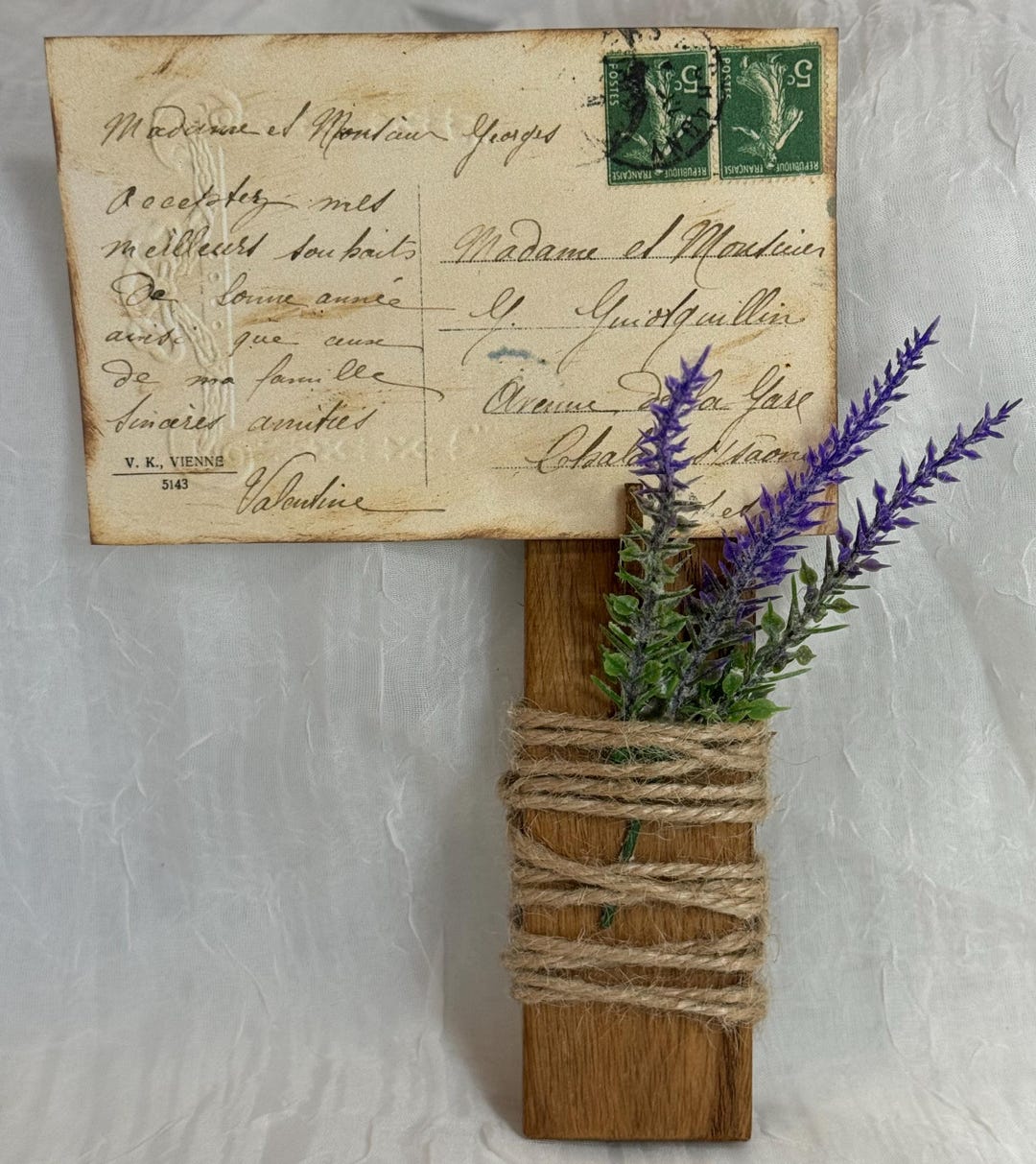 Shabby Chic, French Country Cottage, Decorated Wood Block With Lavender ...
