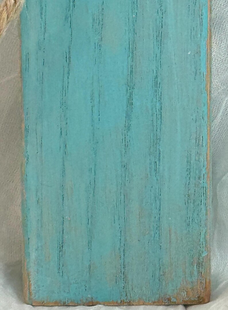 Shabby Chic, French Country Cottage, Decorated Turquoise Wood Block - Etsy