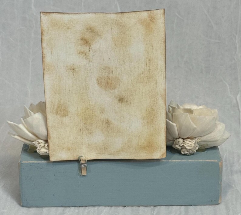 Shabby Chic, French Country Cottage, Decorated Blue Wood Block With ...