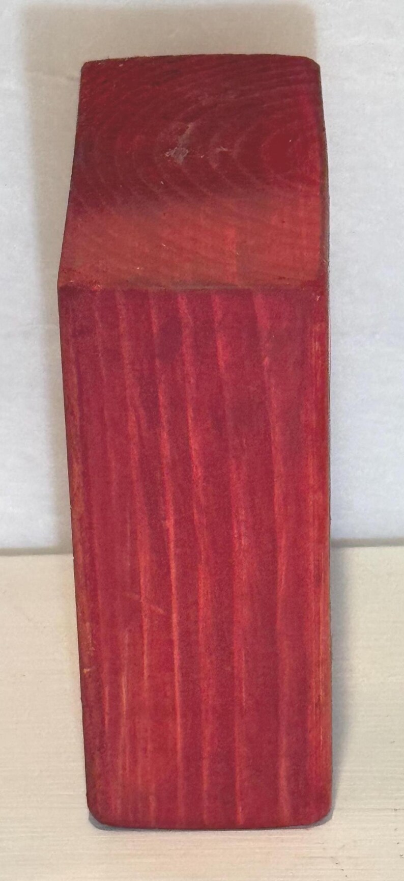 Christmas Wood Block Decor Red With Ornaments #1 - Etsy