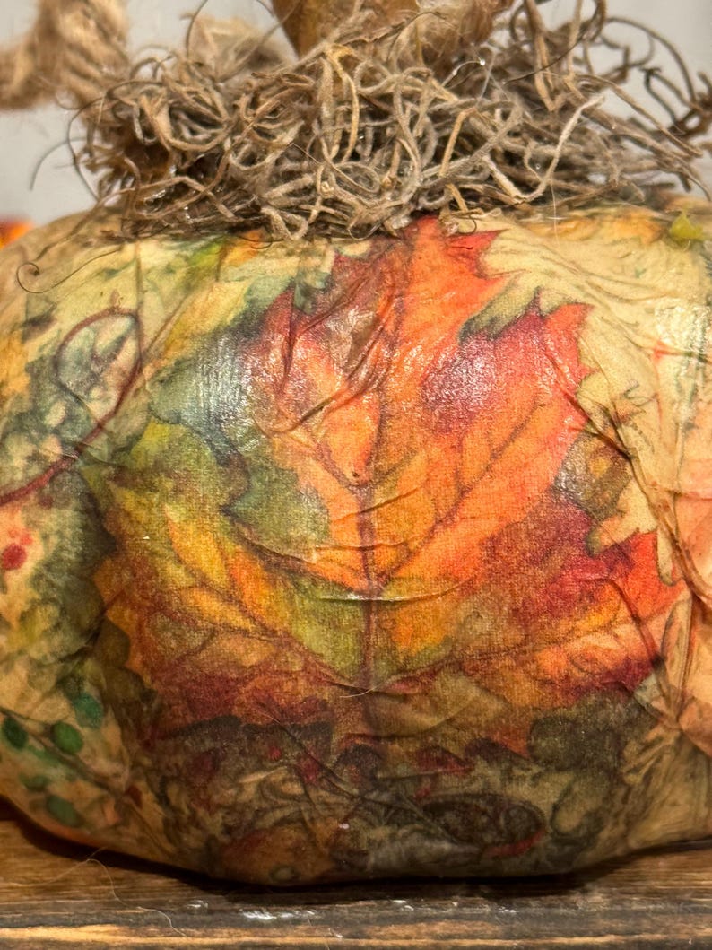 Decorative Decoupaged Ceramic Pumpkin - Etsy