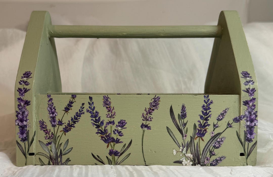 Shabby Chic, French Country Cottage, Green Wood Caddy - Etsy