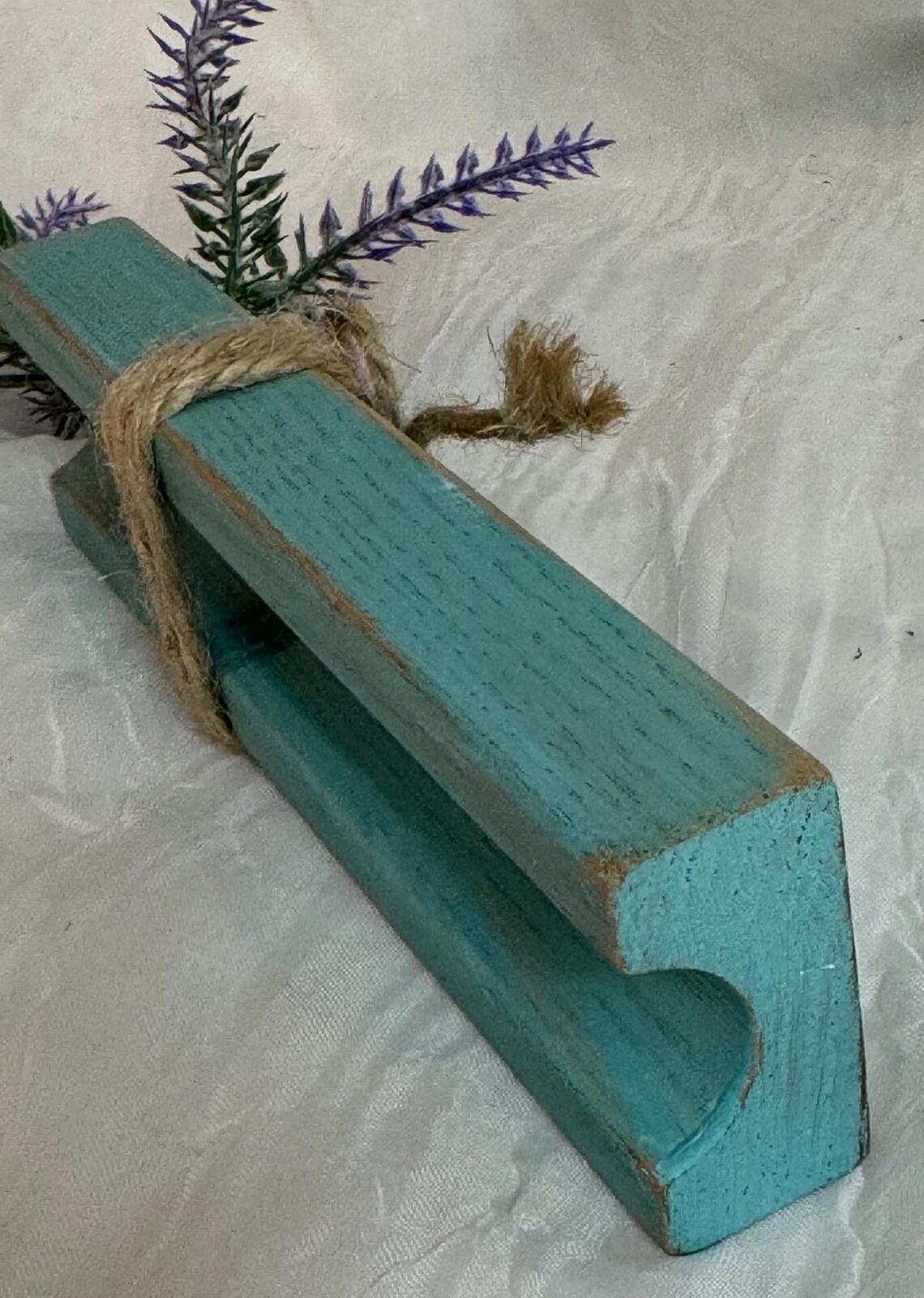 Shabby Chic, French Country Cottage, Decorated Turquoise Wood Block - Etsy
