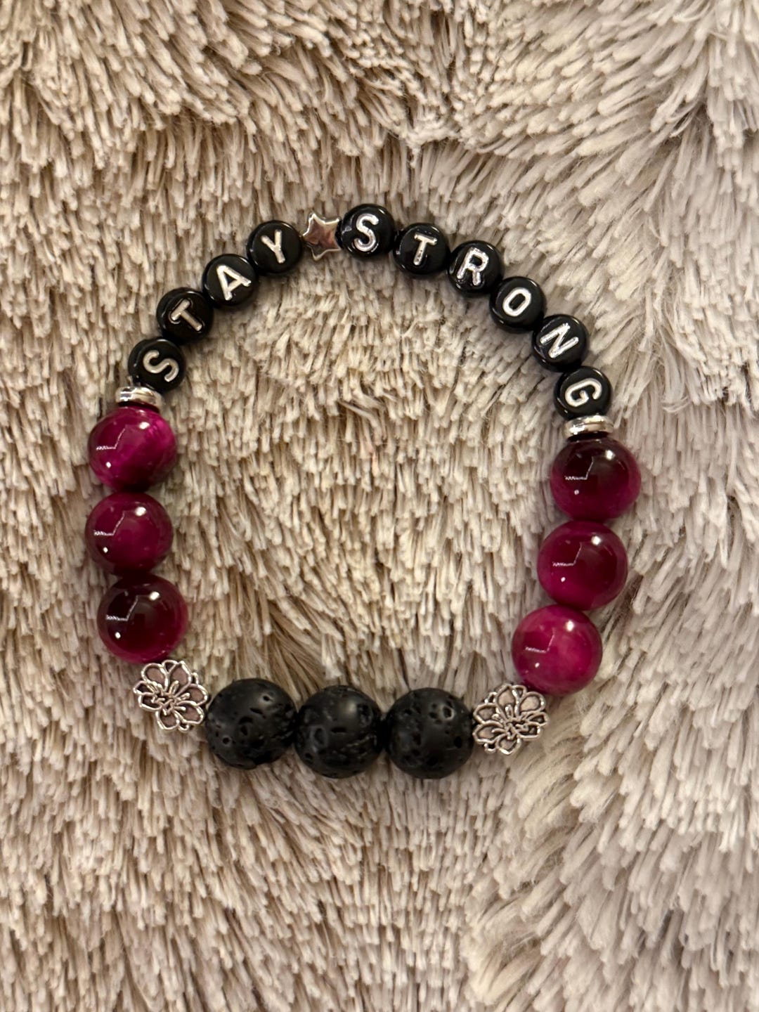 Grounding Lava Bead Bracelet - STAY STRONG - Etsy