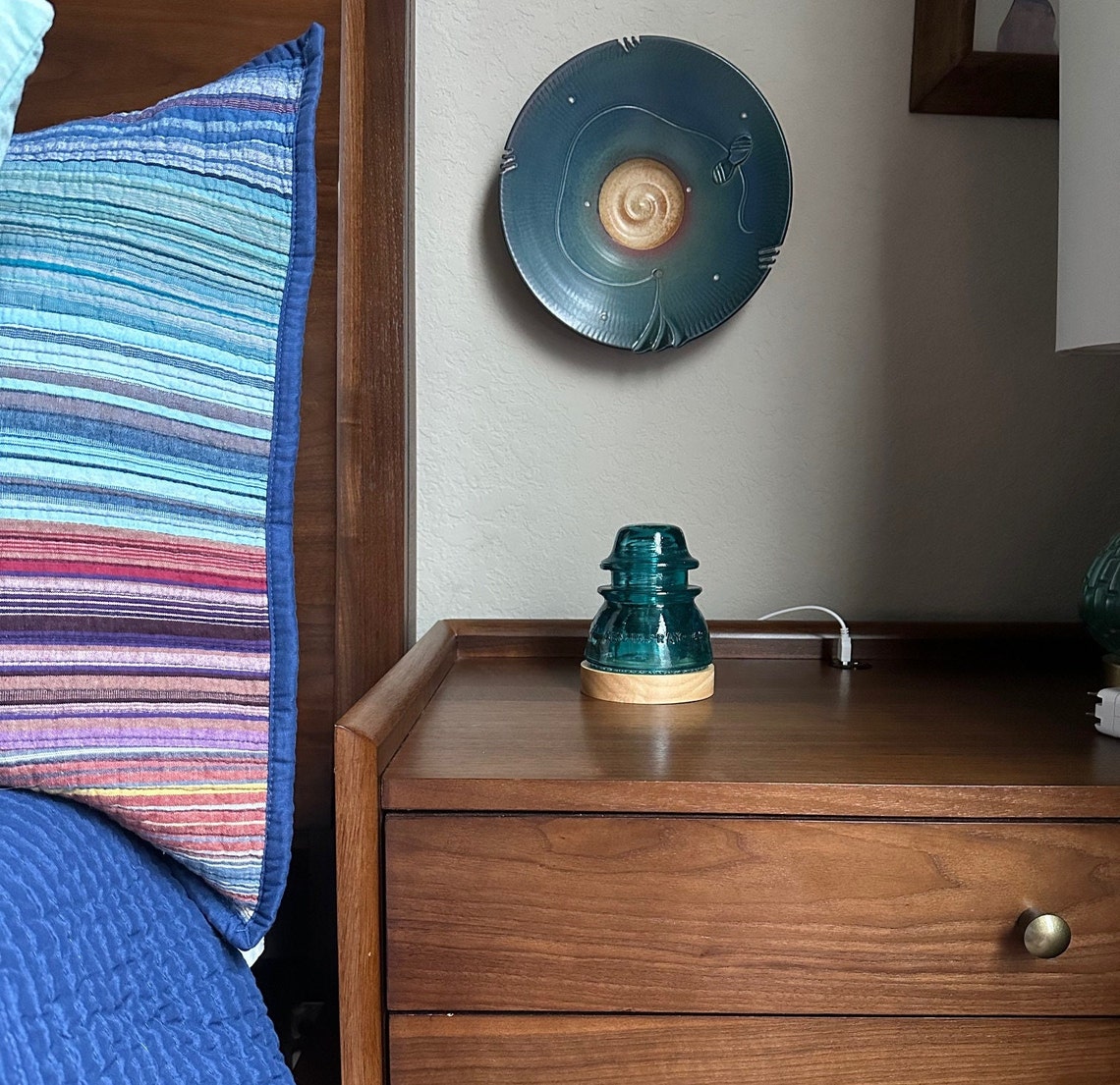 NIGHTLIGHT Hemingray 42 Glass Shade With LED Bamboo Base - Etsy Canada