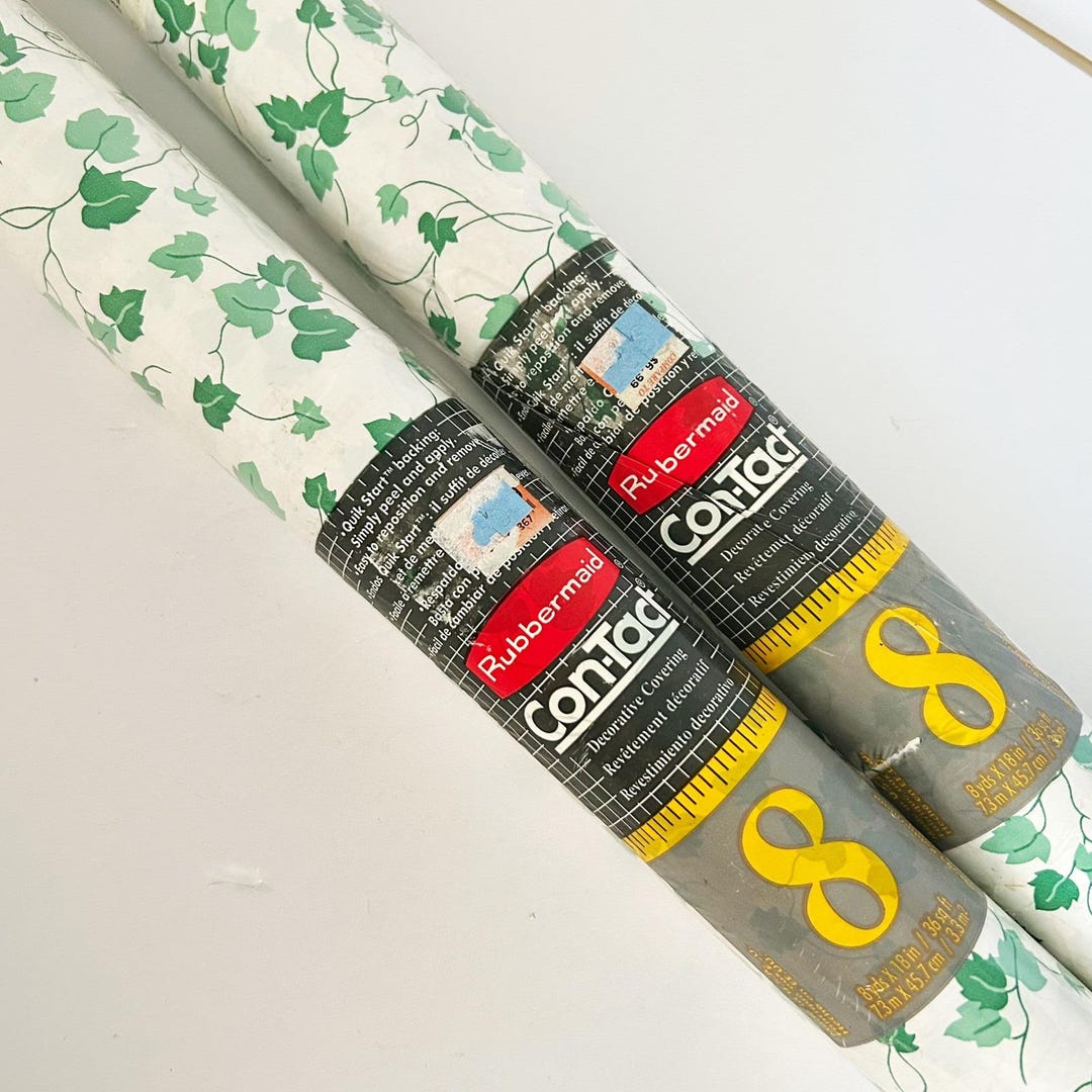 2 Vintage CON-TACT Contact Paper Ivy Charm Peel Stick Shelf Liner 1991 ...