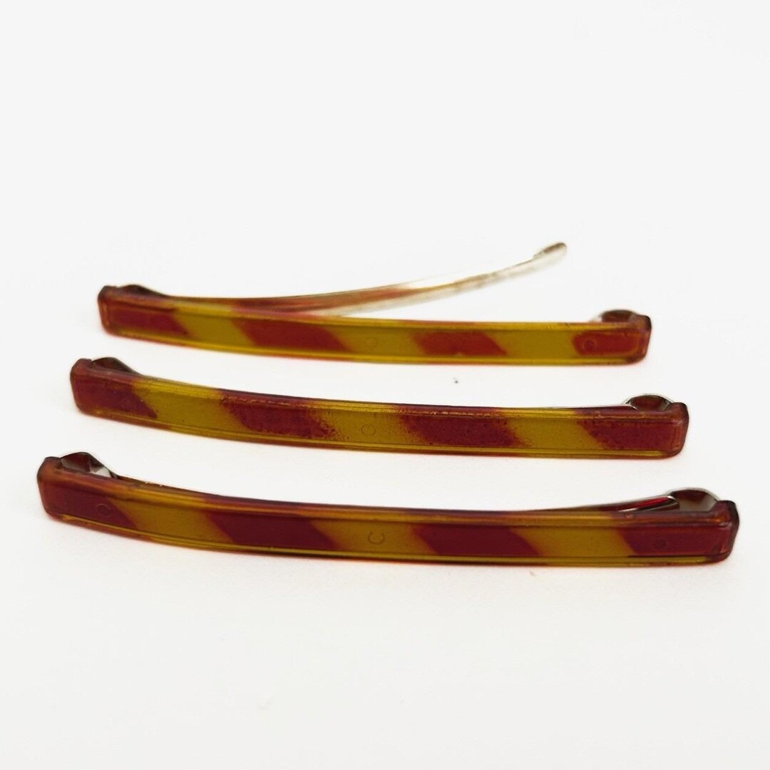 3 Vintage Goody? Stay Tight 1980s Hair Barrettes 3" USA Mock Tortoise ...