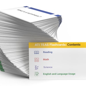 ATI TEAS Test Flashcards: TEAS 7 Exam Flash Cards 2024-2025 With ...