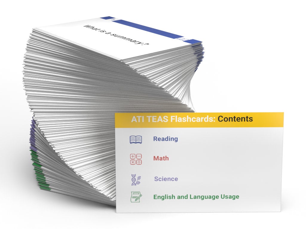 ATI TEAS Test Flashcards: TEAS 7 Exam Flash Cards 2024-2025 With ...