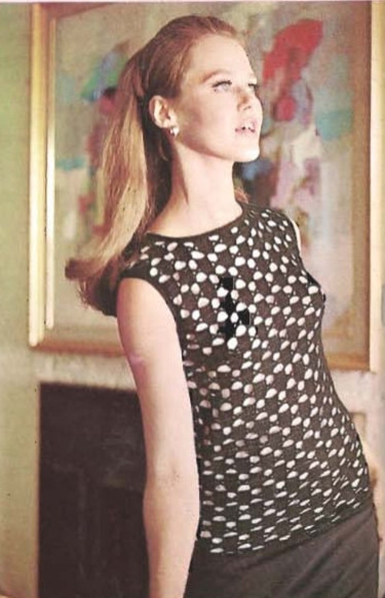 Crochet Open Work Shell Top Pattern PDFU20 - Etsy