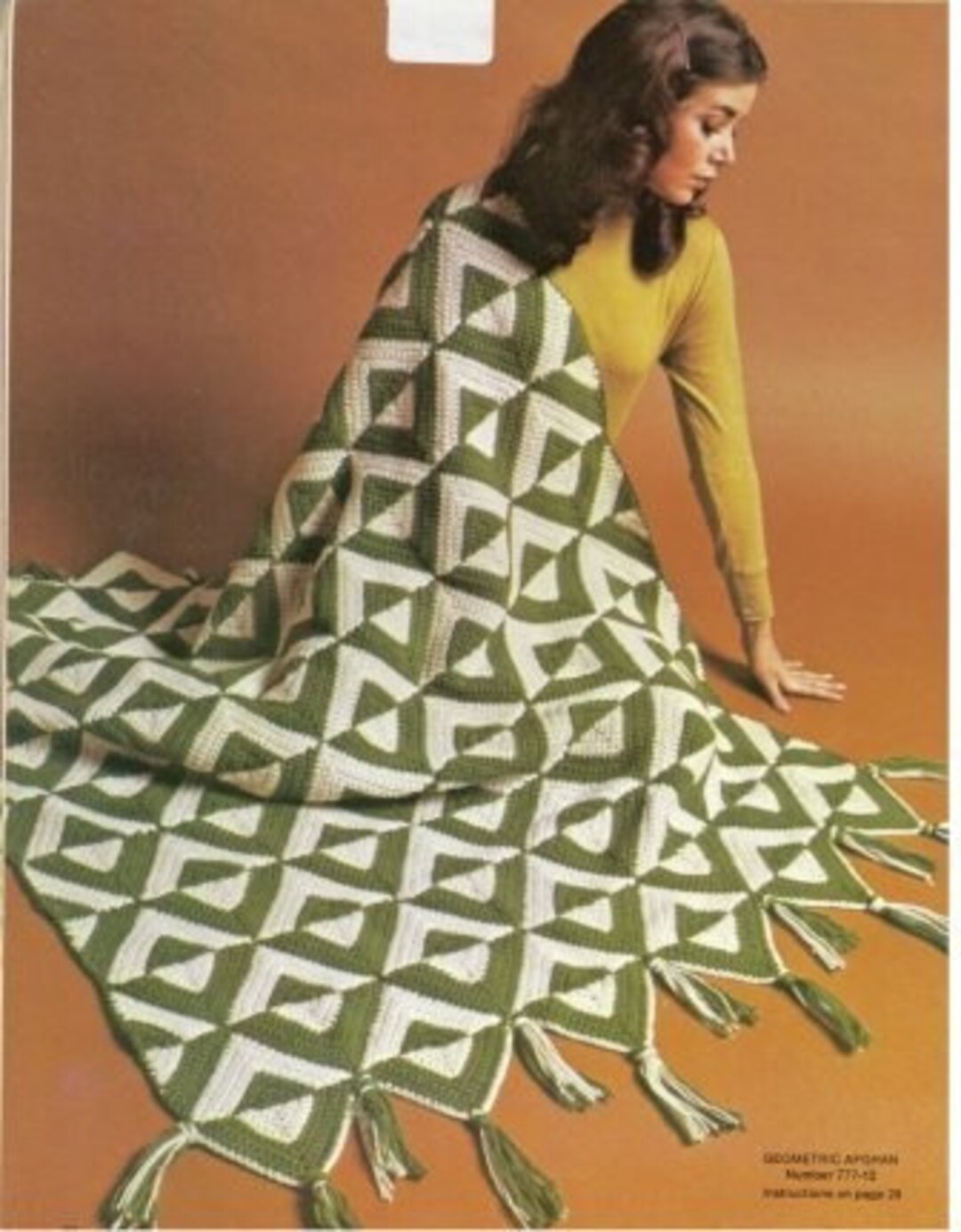 Crocheted Geometric Afghan Pattern PDF - Etsy