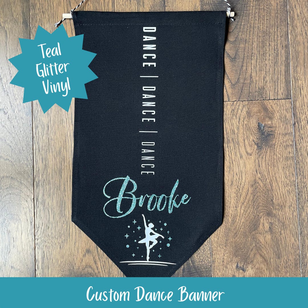 Personalized Teal Glitter Dance Pin Banner: Dancer Room Decor - Etsy
