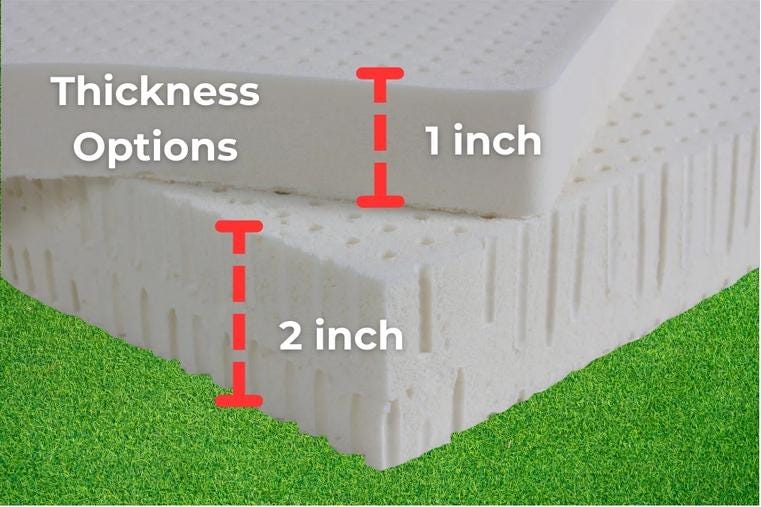 Organic Dunlop Latex Mattress Topper | Natural Foam Pad - Etsy