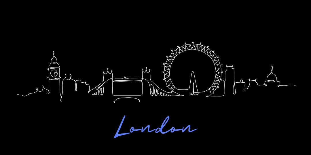 London City Skyline TWO Posters BOTH in A3 and Banner Customisable Size ...
