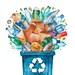 16 Recycling Bin Clipart Watercolor, PNG, SVG, JPG Eco-friendly, Zero ...