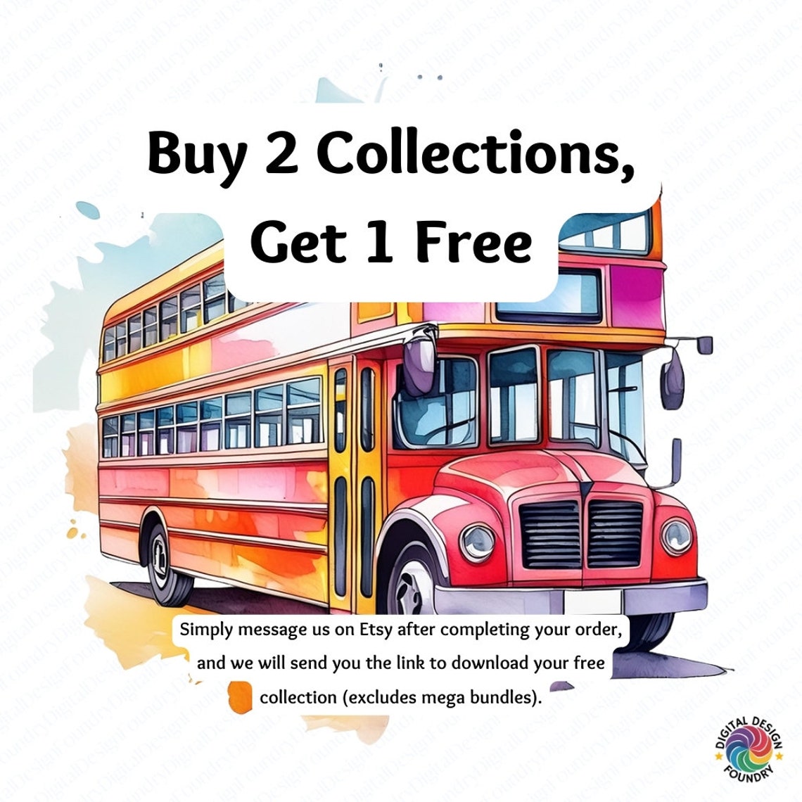 School Bus Clipart 24 Watercolor PNG, SVG, JPG Back to School ...