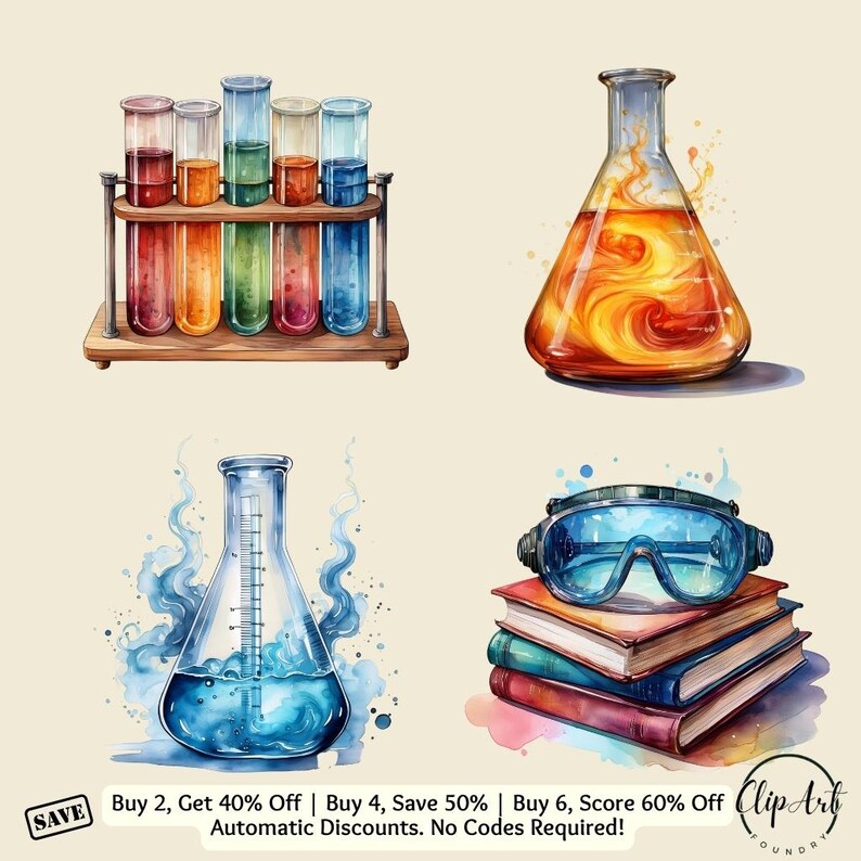 Science Lab Equipment Clipart PNG Collection Beakers Flasks Microscopes ...