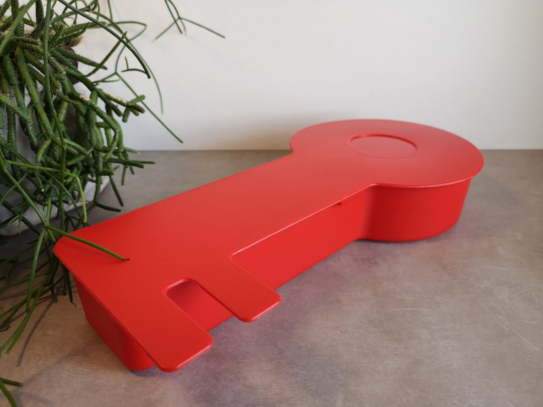 Vintage IKEA VÄGIS Bright Red Key Box, Wall Cabinet, Key Shaped ...