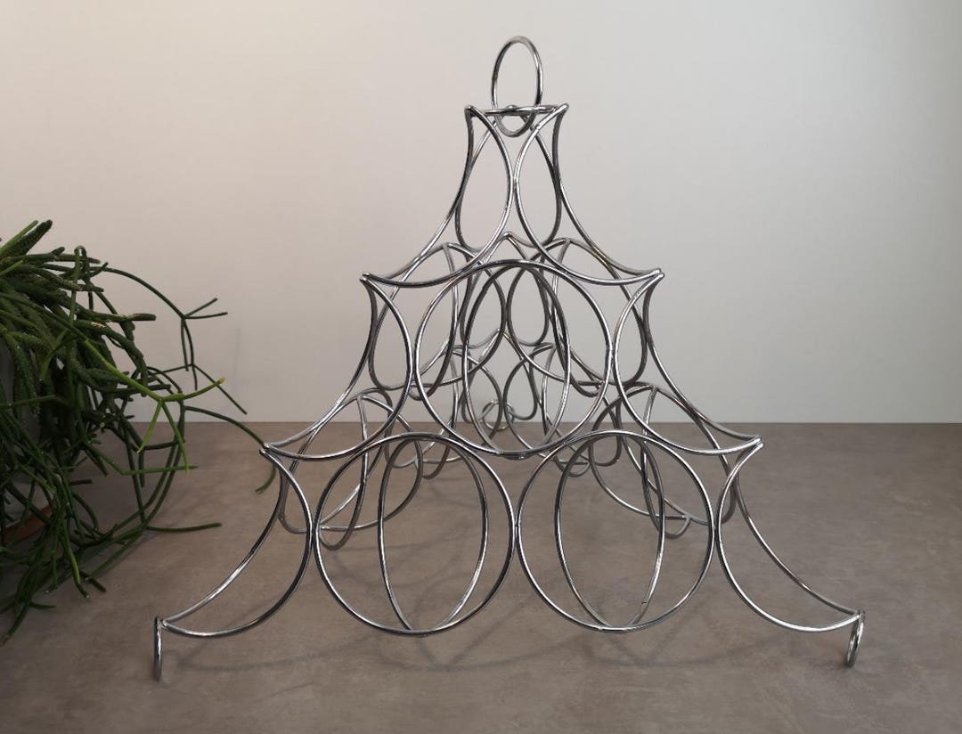 Vintage Pyramid Fruit Rack, Chromed Metal Wire Rack, Suitable for ...