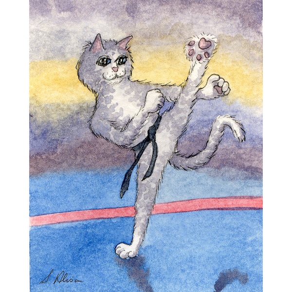 Karate Kitten Art - Etsy