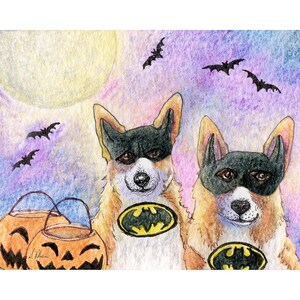 Welsh Corgi Dog 5x7 and 8x10 Prints Poster Halloween Costume Batman ...