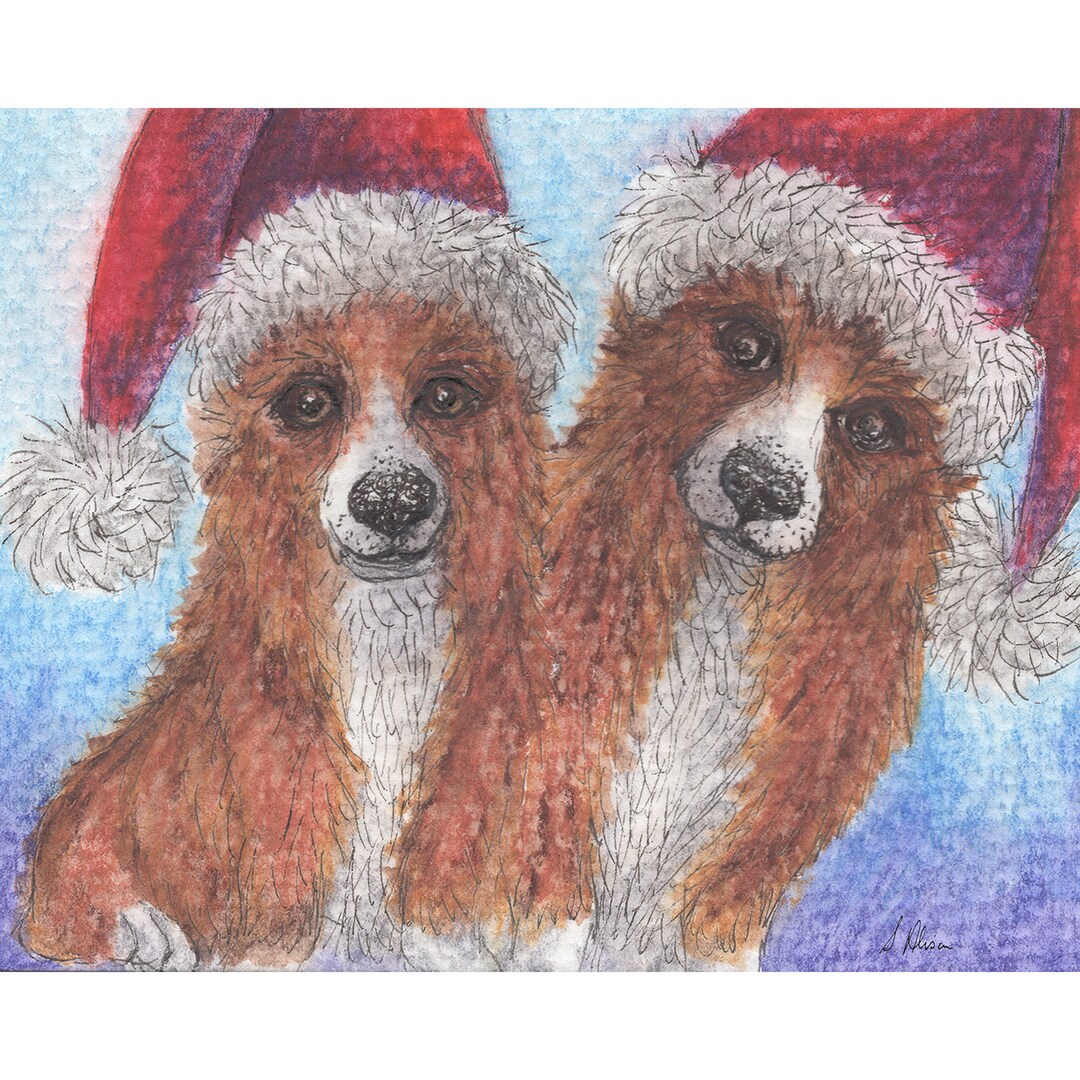 Pembroke Welsh Corgi Dog 5x7 and 10x8 Art Print Poster From a Susan ...