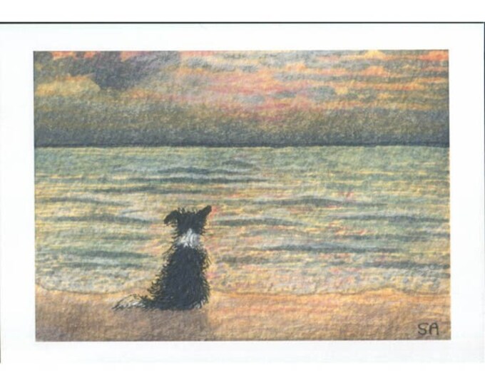 Susan Alison Border Collie Dog Art Print - Etsy