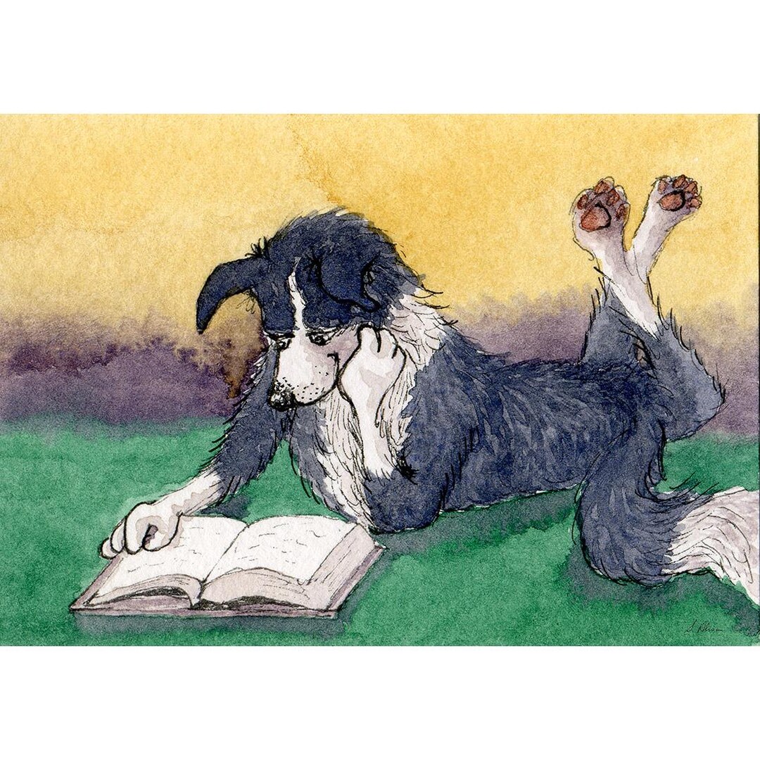Border Collie Dog 8x10 and 5x7 Inch Signed Print Poster From a Painting ...