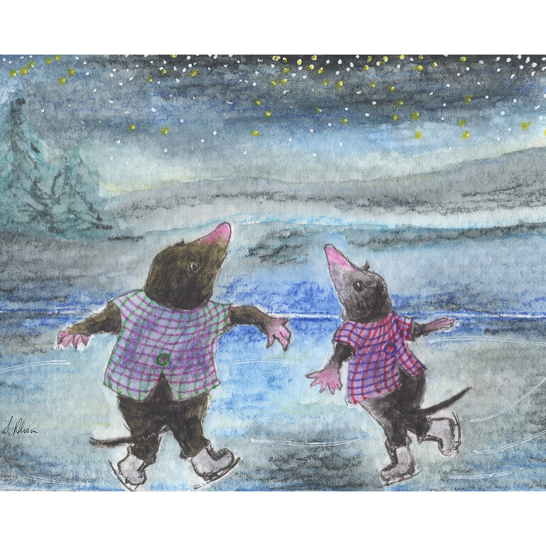Small Mammal Mole 5x7 and 8x10 Inch Art Prints From a Susan Alison ...