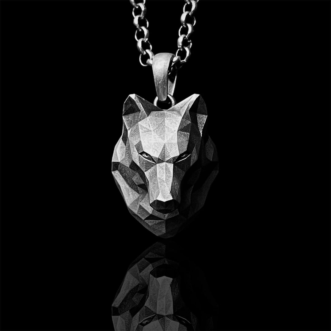 Wild Wolf Necklace - Men's 925 Sterling Silver Pendant - Boyfriend Gift ...