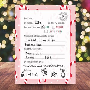 Printable Letter to Santa - Personalized Dear Santa Letter | Kids ...