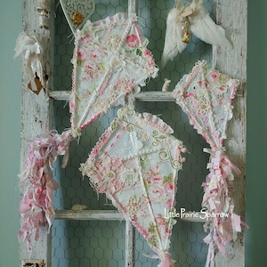 Pink Fabric Kites Set of 3 for Wedding Prop, Baby Shower, Girls Nursery ...