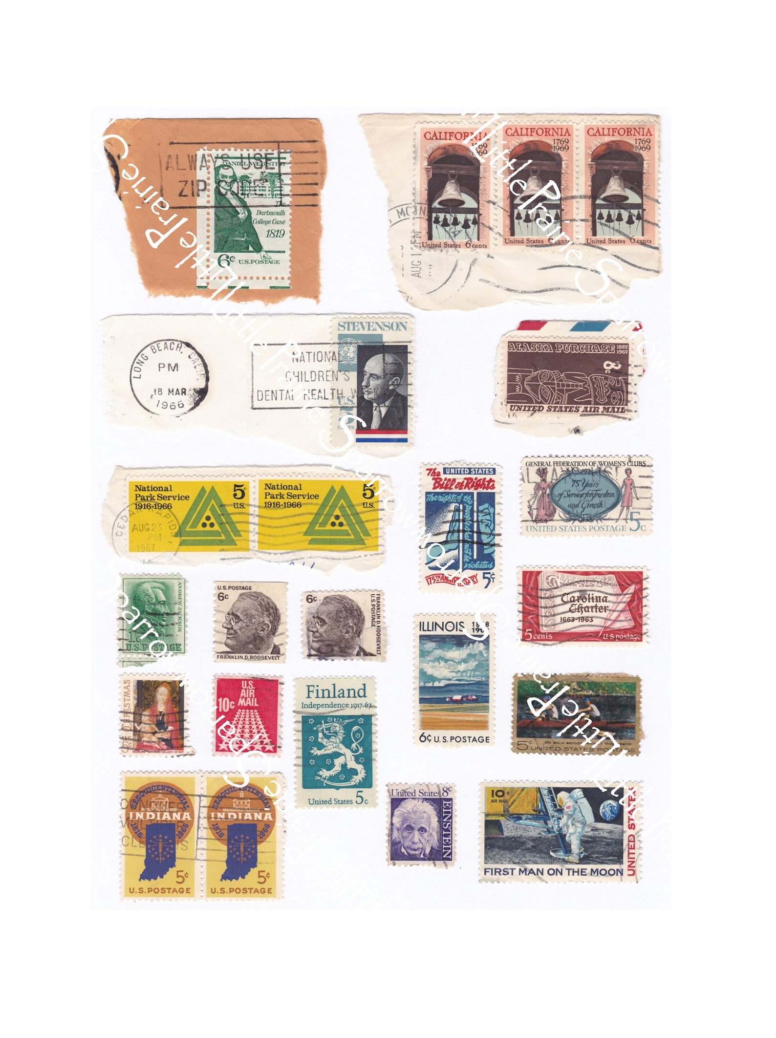 Vintage Postal Stamps From 60's & 70's Ephemera - Etsy