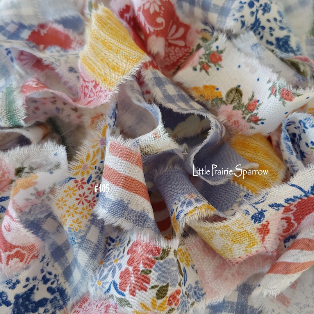 Hand Torn Ribbon Patchwork Frayed Fabric Ribbon for Journal, Party Gift ...