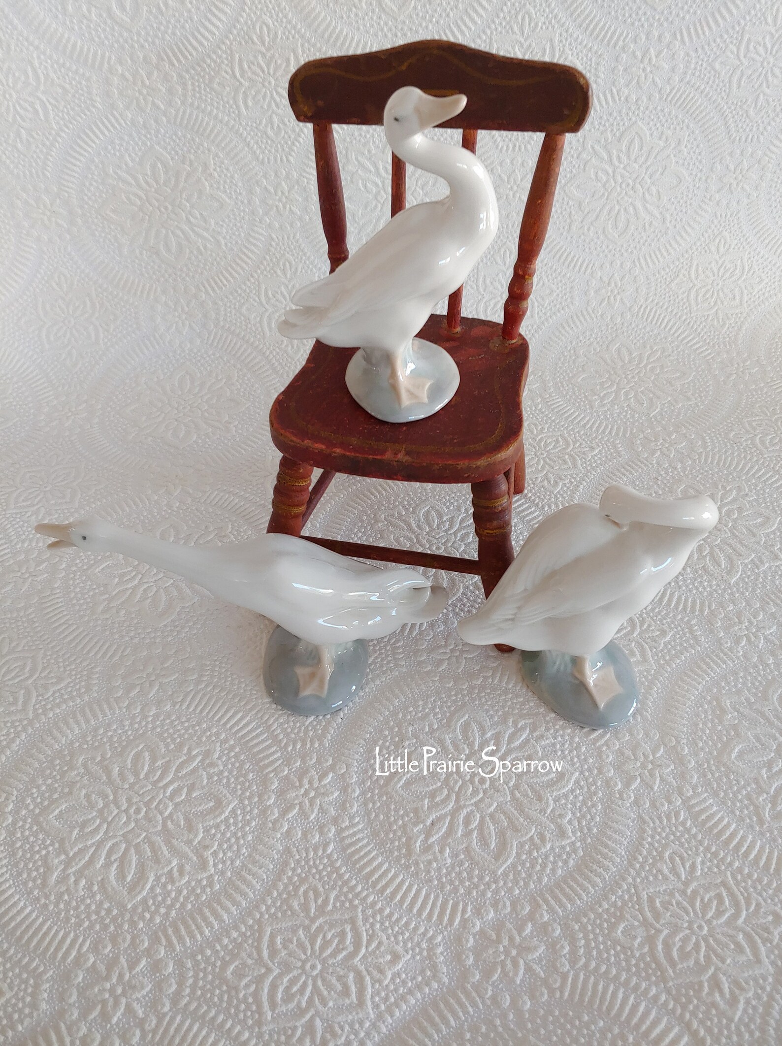 Vintage Lladro Geese Figurines, Set of 3 1970's Lladro Geese Ducks ...