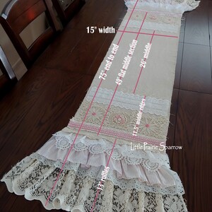 Shabby Chic Table Runner for Wedding Prop, Cake Table, Pink Holiday ...