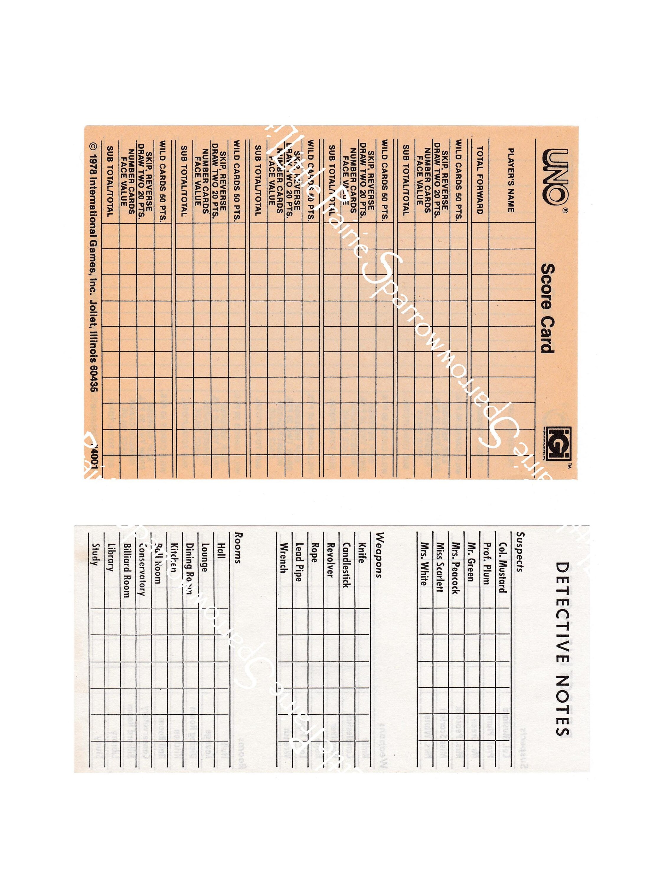 Vintage Game Card Digital Download, Printable Bingo & Lotto Ephemera ...