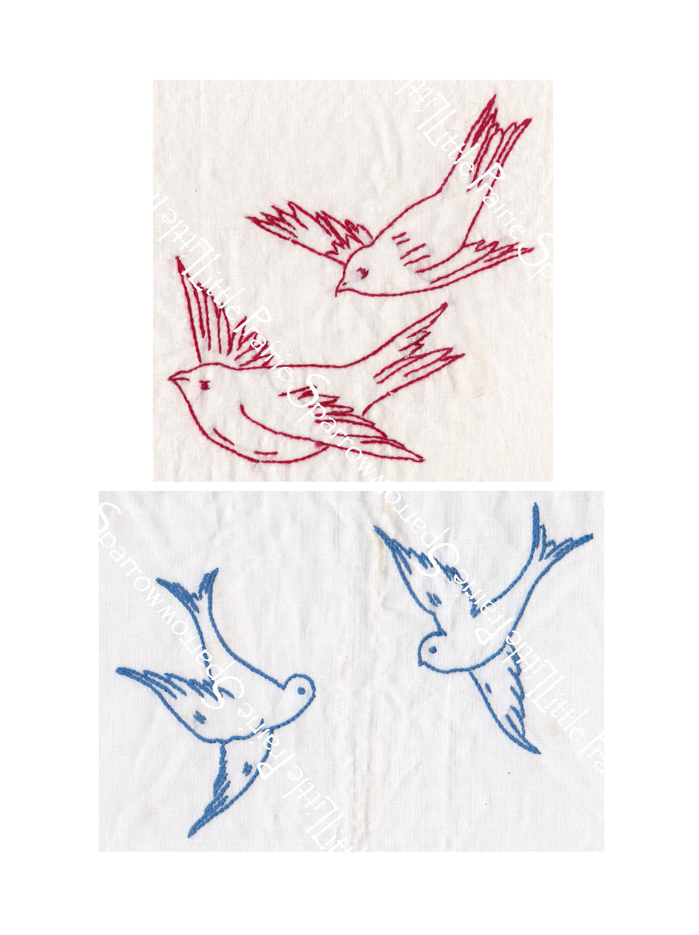 Digital Printable Vintage Needlework Bird Pages for Journals | Etsy