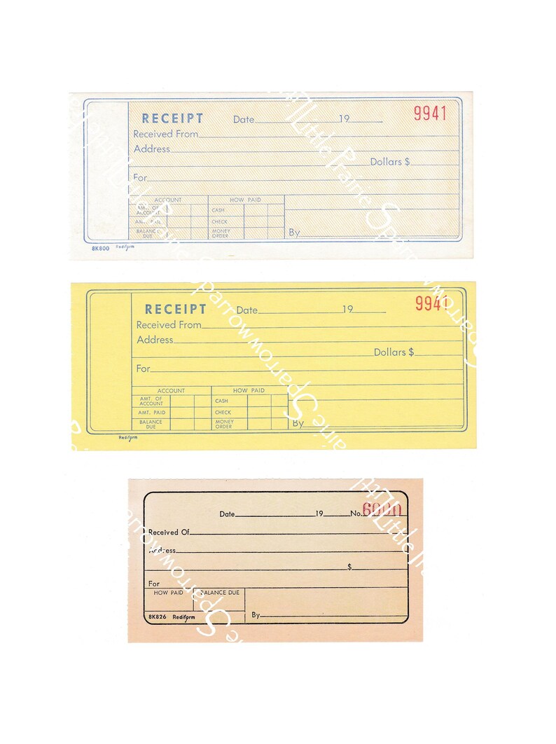 Vintage Receipts Digital Download Printable Ephemera Collage - Etsy