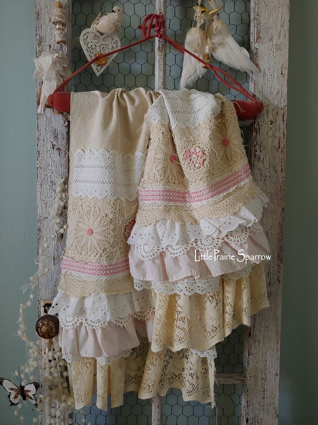 Shabby Chic Table Runner for Wedding Prop, Cake Table, Pink Holiday ...