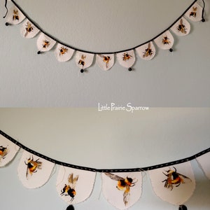 Bee Garland for Modern Farmhouse, Bee Themed Nursery, Spring Bumble Bee ...