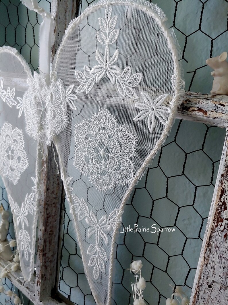 Lace Wire Wings Angel Wing Decor for Shabby Chic Wedding - Etsy