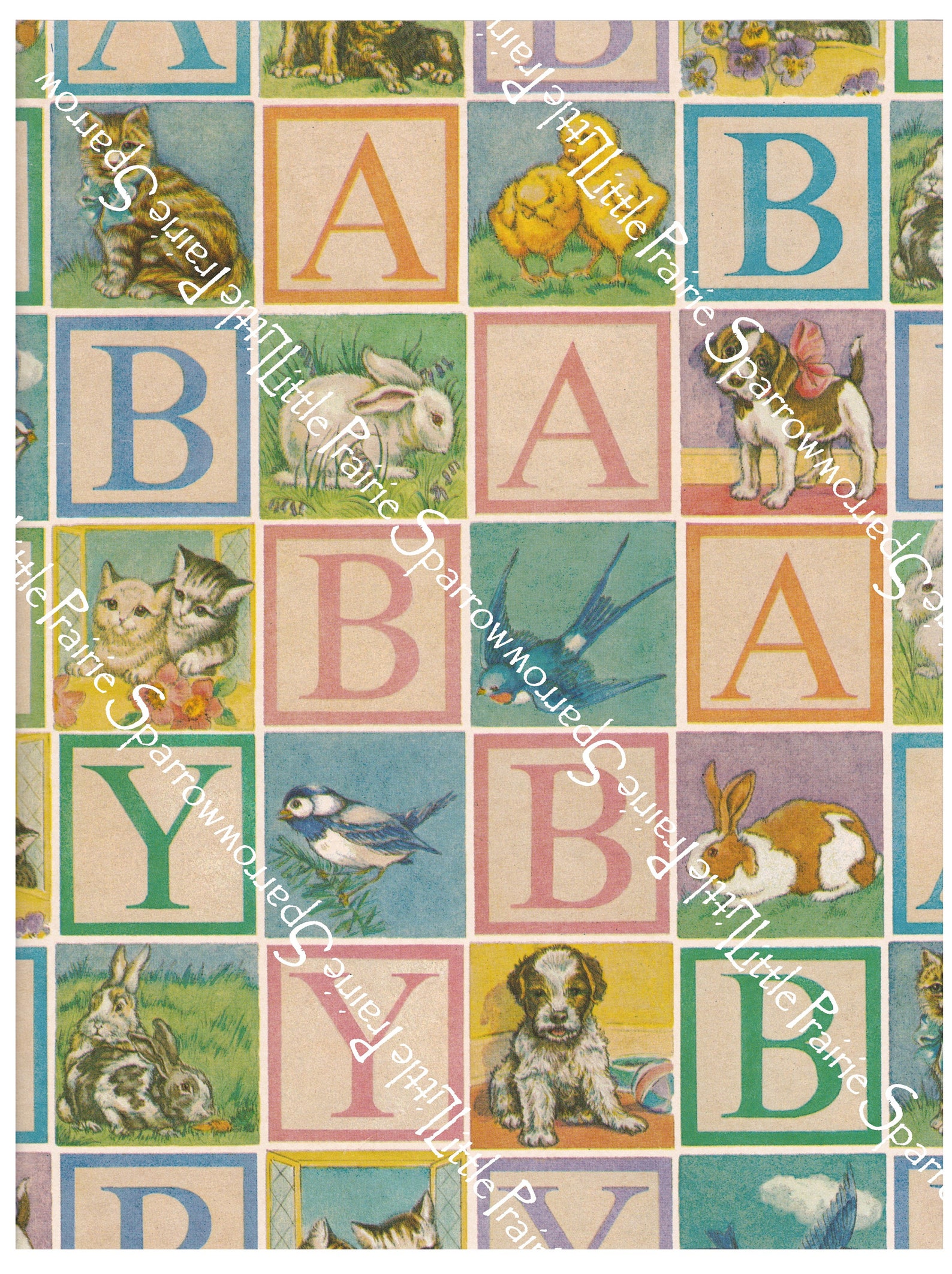 Vintage Baby Blocks Digital Download Printable Ephemera - Etsy
