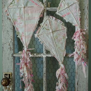 Pink Fabric Kites Set of 3 for Wedding Prop, Baby Shower, Girls Nursery ...