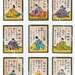 Vintage Karuta Game Cards Digital Printable Collage Sheet, Total of 18 ...