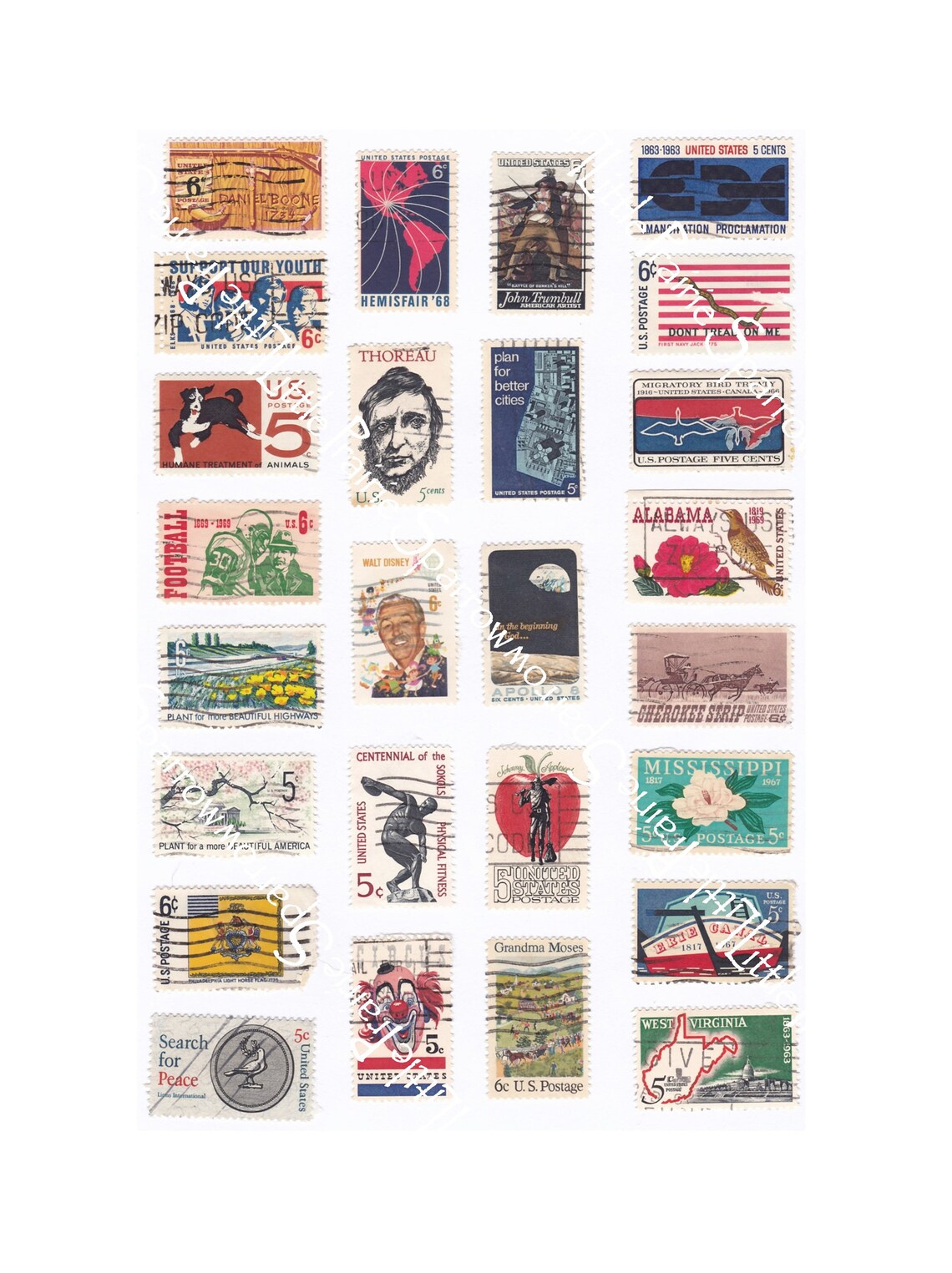 Vintage Postal Stamps From 60's & 70's Ephemera - Etsy