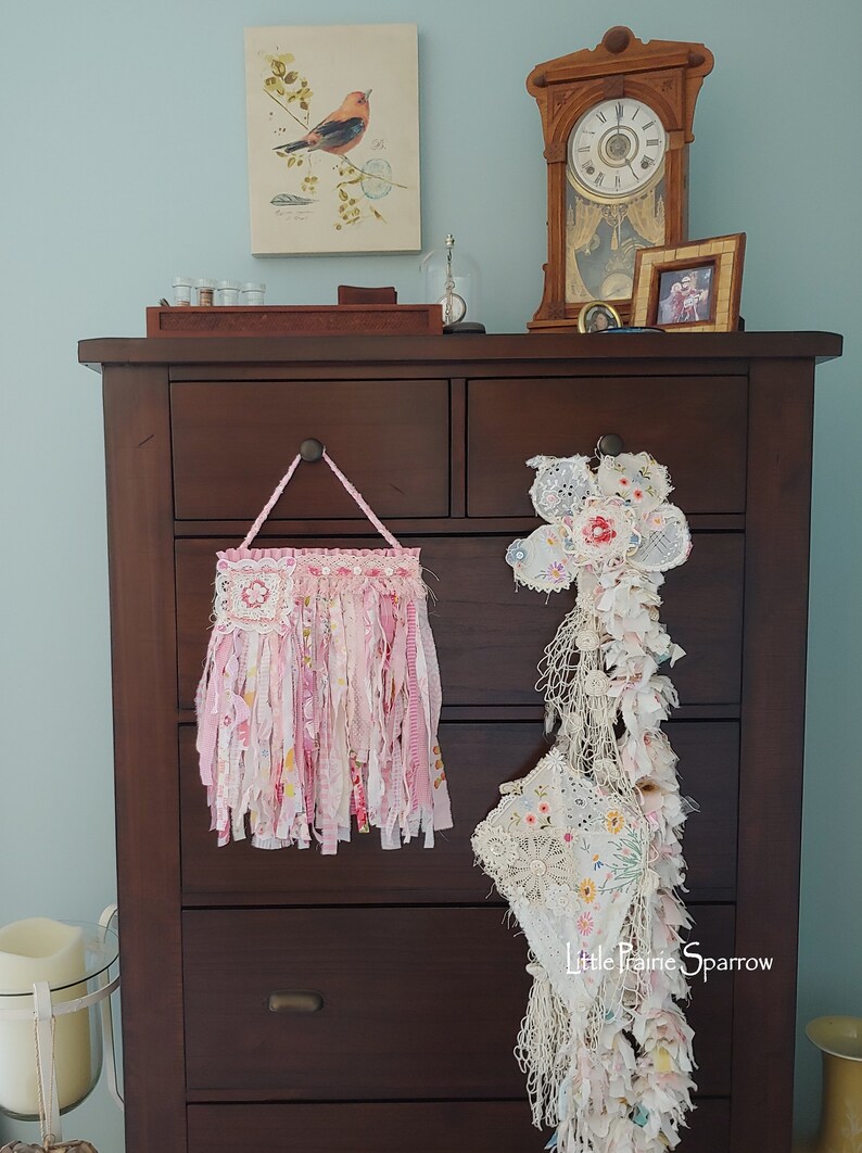 Mini Pink Flag Fabric Rag Tapestry 4th of July Decor Country - Etsy