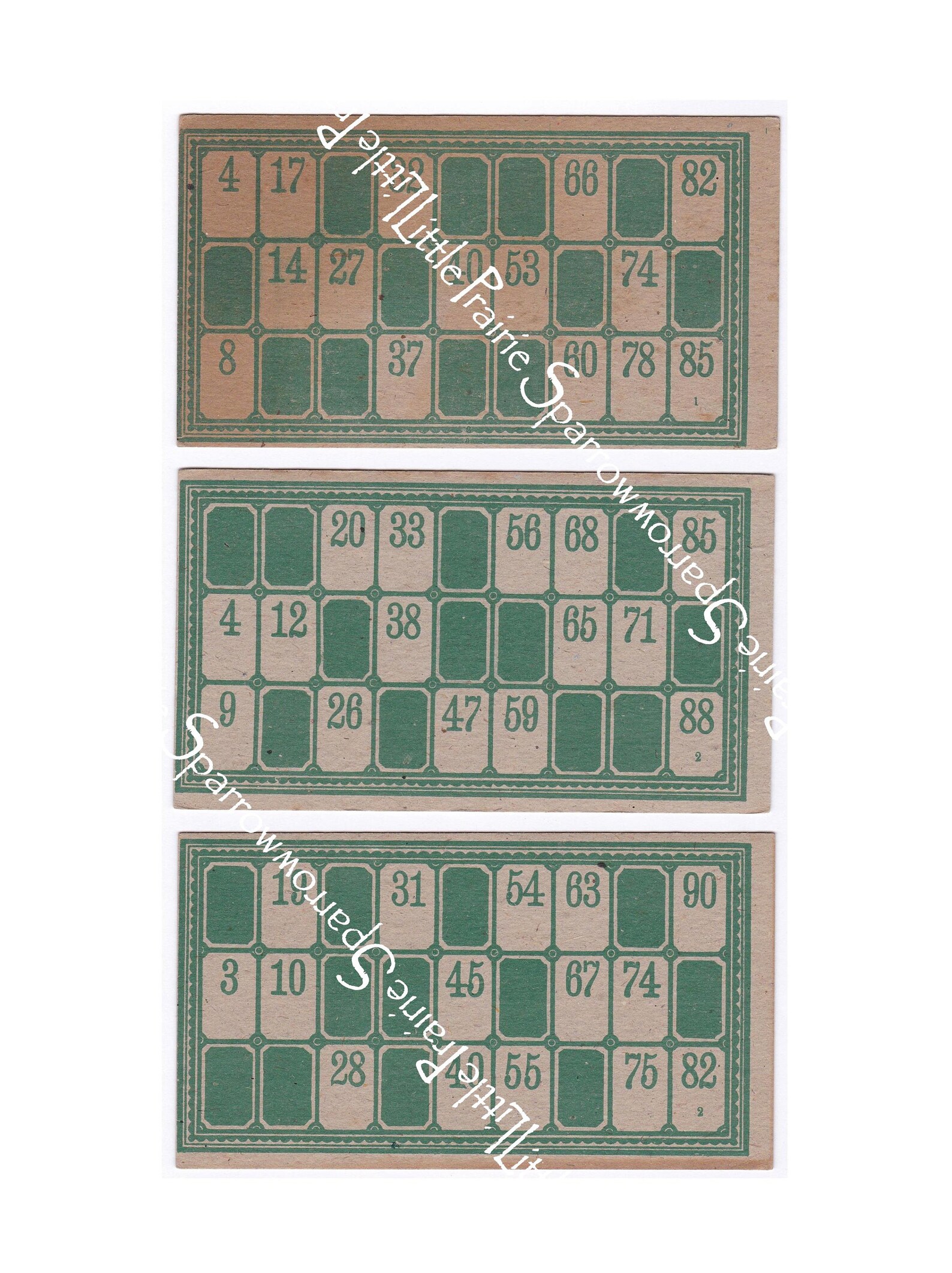 Vintage Game Card Digital Download, Printable Bingo & Lotto Ephemera ...