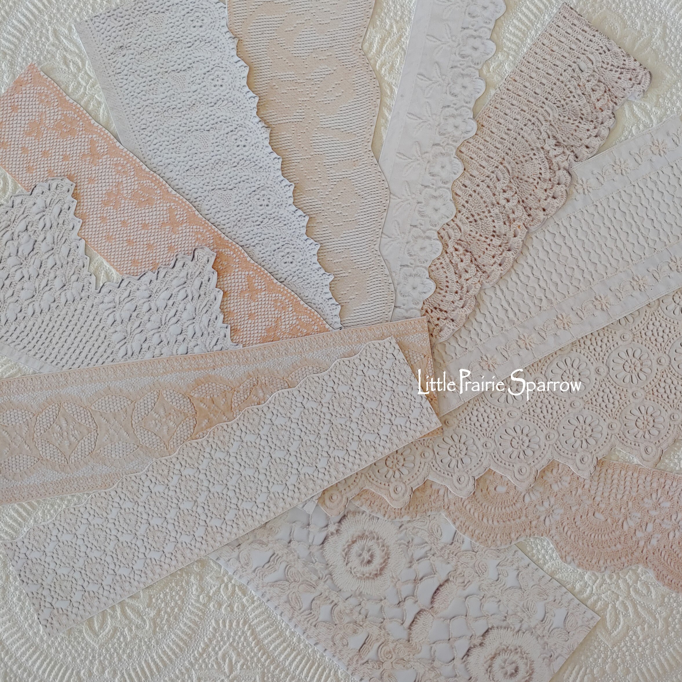Digital Printable Vintage Lace Collage Pack, Junk Journal Vintage Lace ...